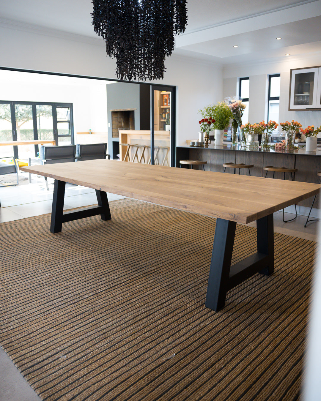 Marike Dining Table – Bark & Steel
