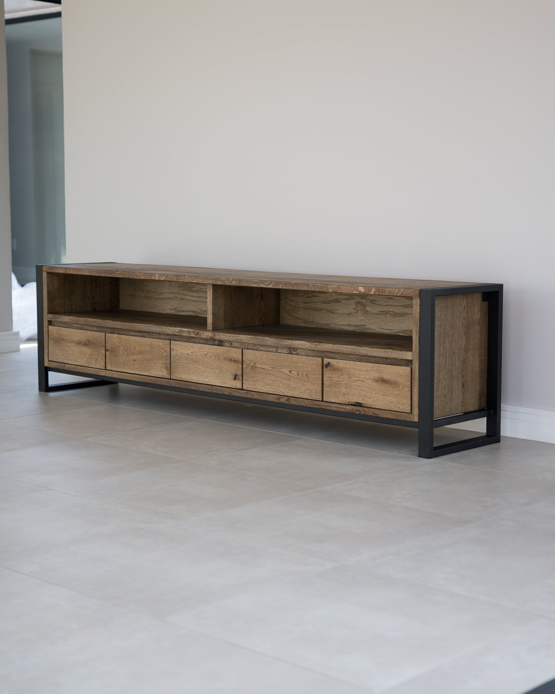 Leah TV Unit – Bark & Steel
