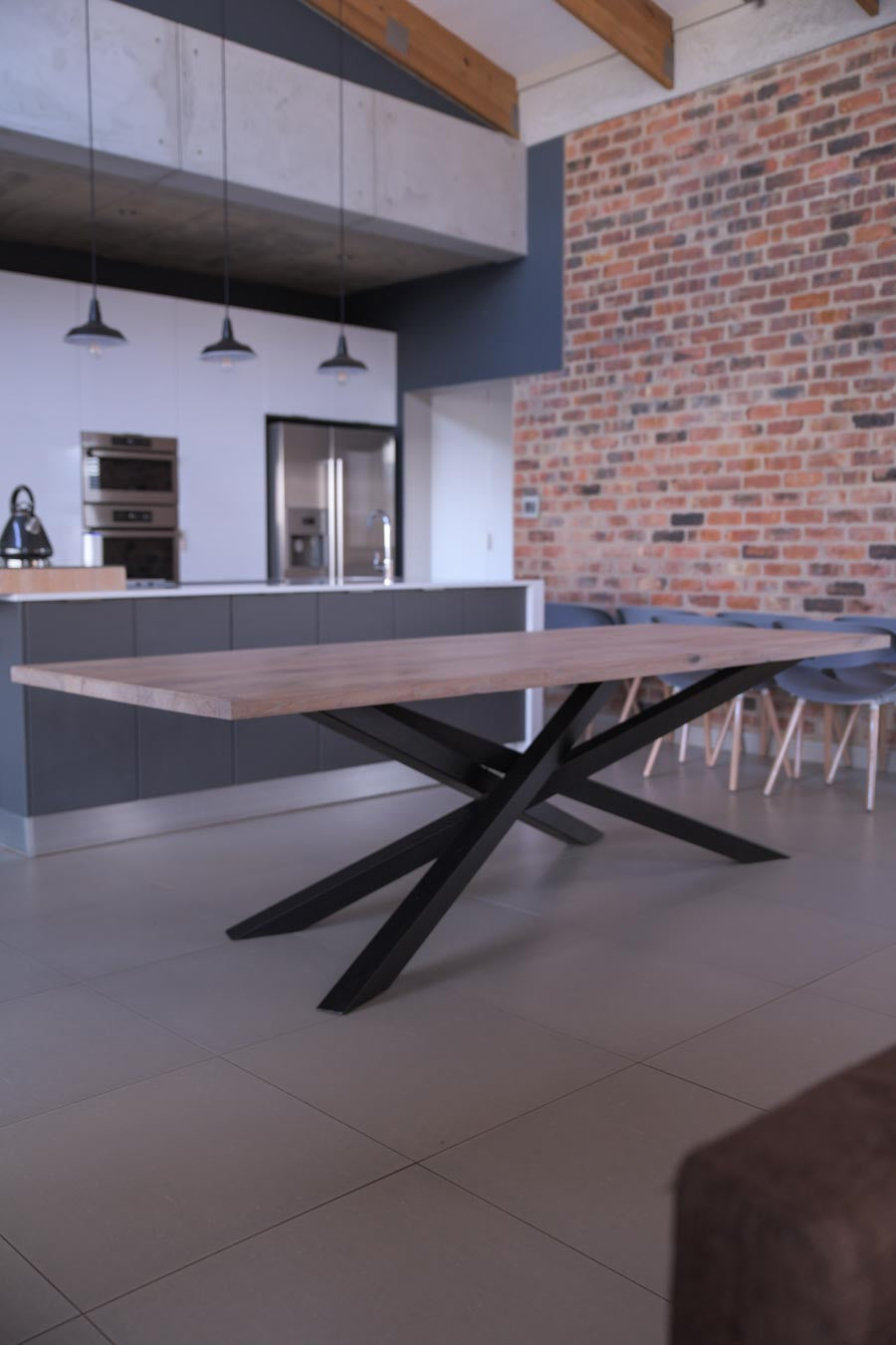 Alain Dining Table – Bark & Steel